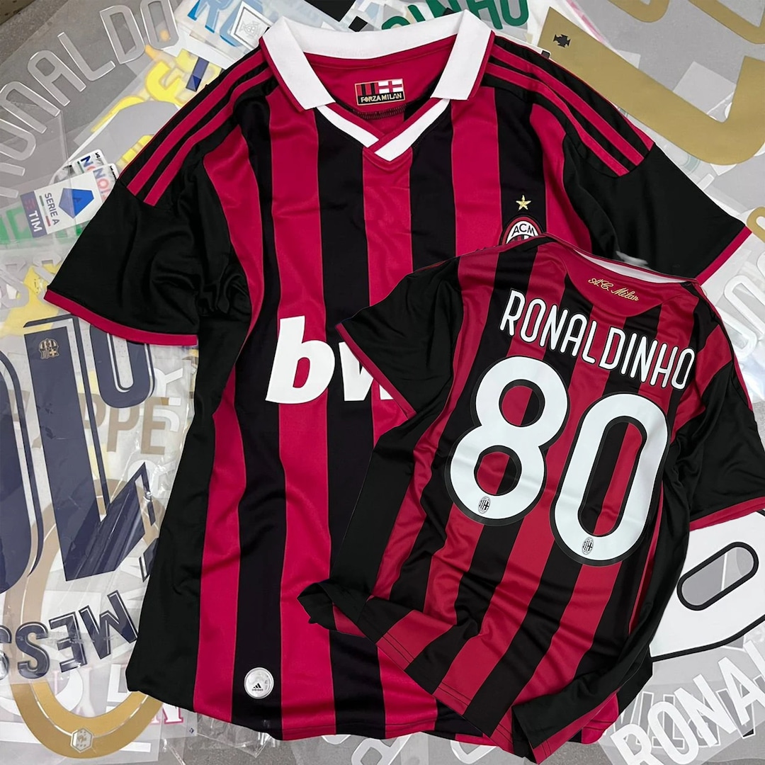 Retro 2006-2007 Ronaldinho Jersey Ac Milan, AC Milan Champions League ...