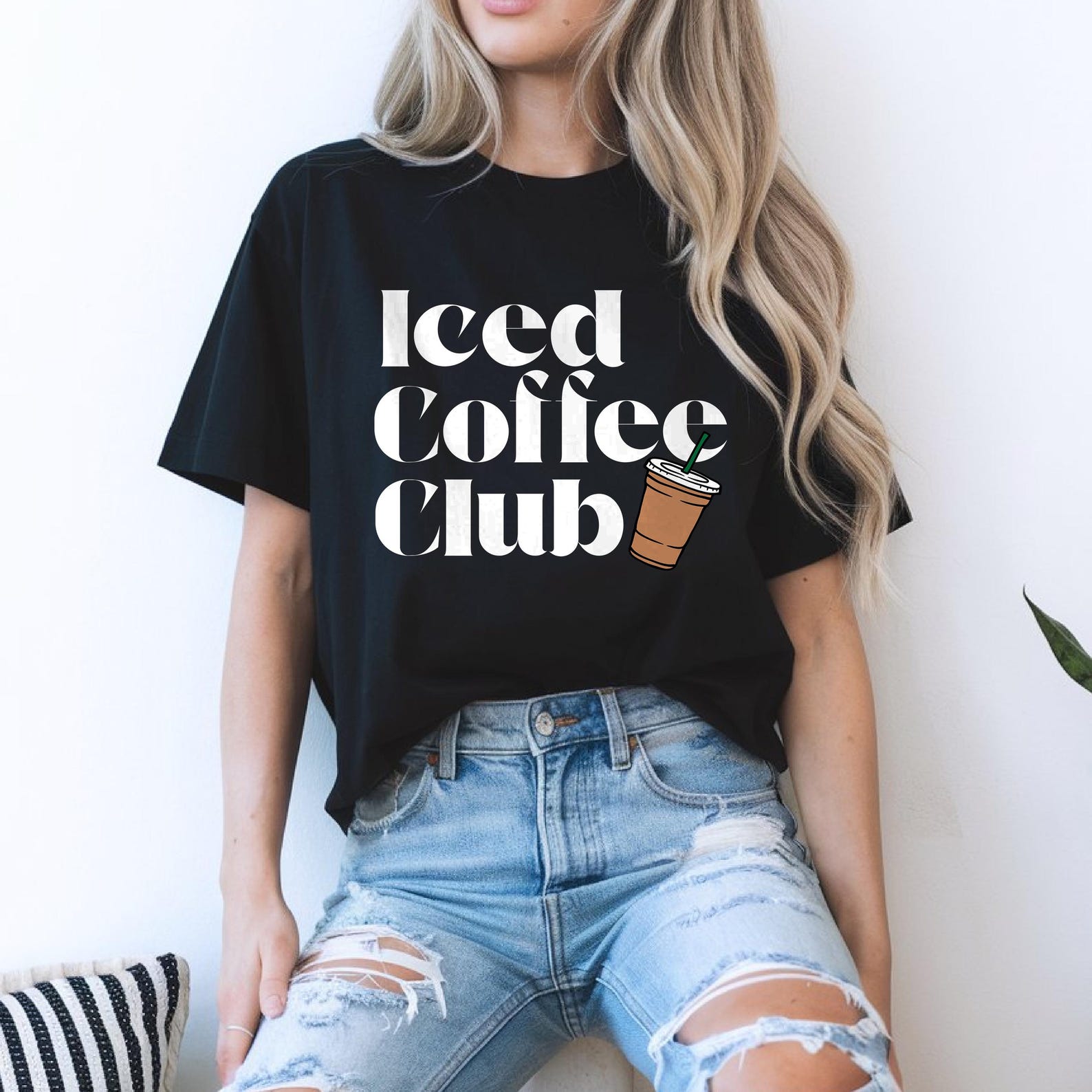 Iced Coffee Club Tshirt Png and Svg, Coffee Lovers Svgs for Cricut ...