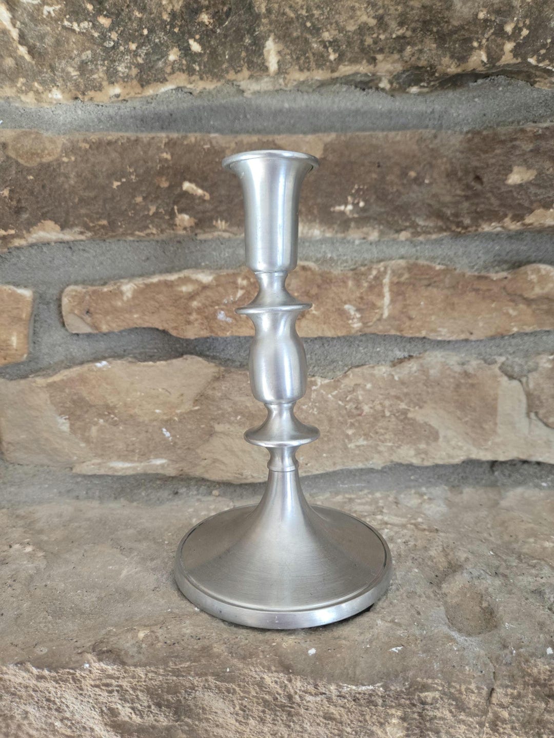 B&M Weighter Pewter Candle Holder - Etsy