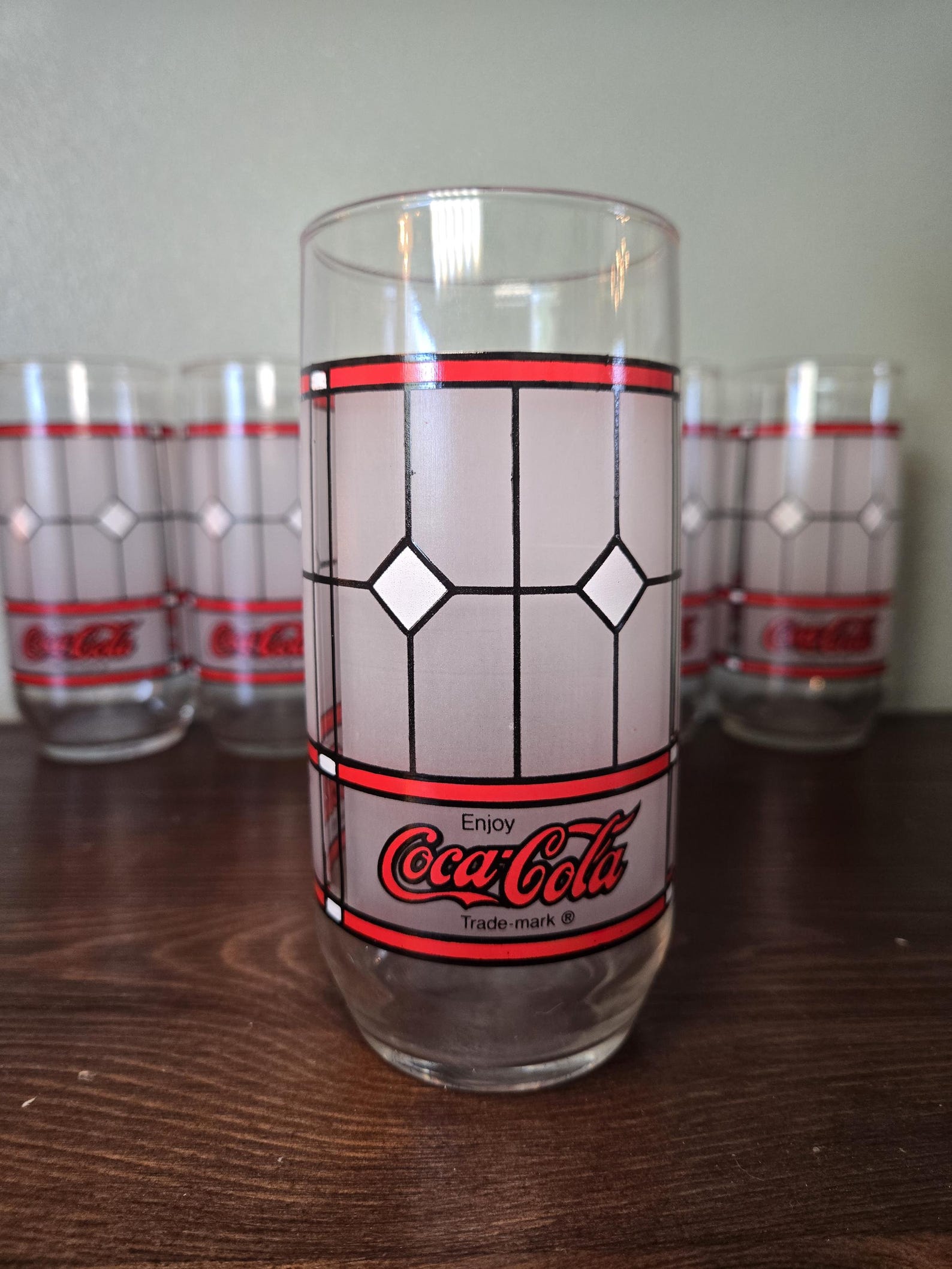 Set of 6 Vintage 16 Oz Coca Cola Libbey Glasses, Collectible Glass ...