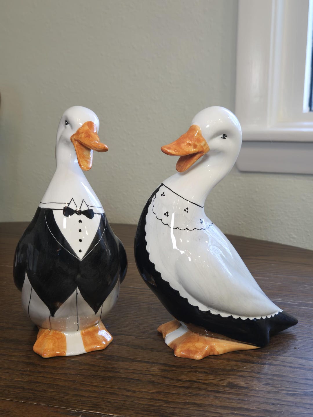 Bride and Groom Vintage Ducks, Made in Italy. Engagement, Bridal Shower ...