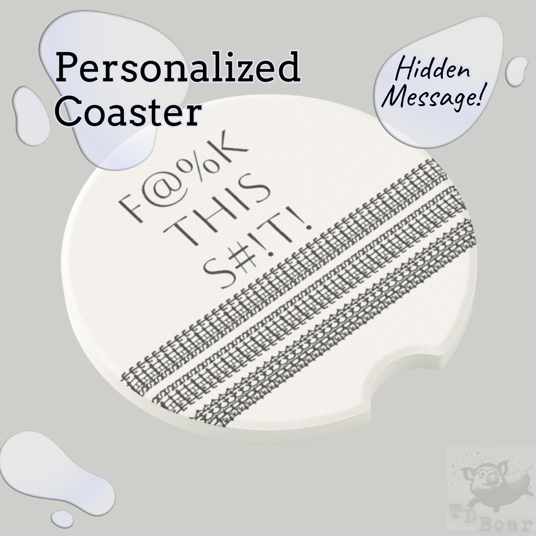 Personalised Coaster Duck This Hidden Message Make Tracks Soapstone ...