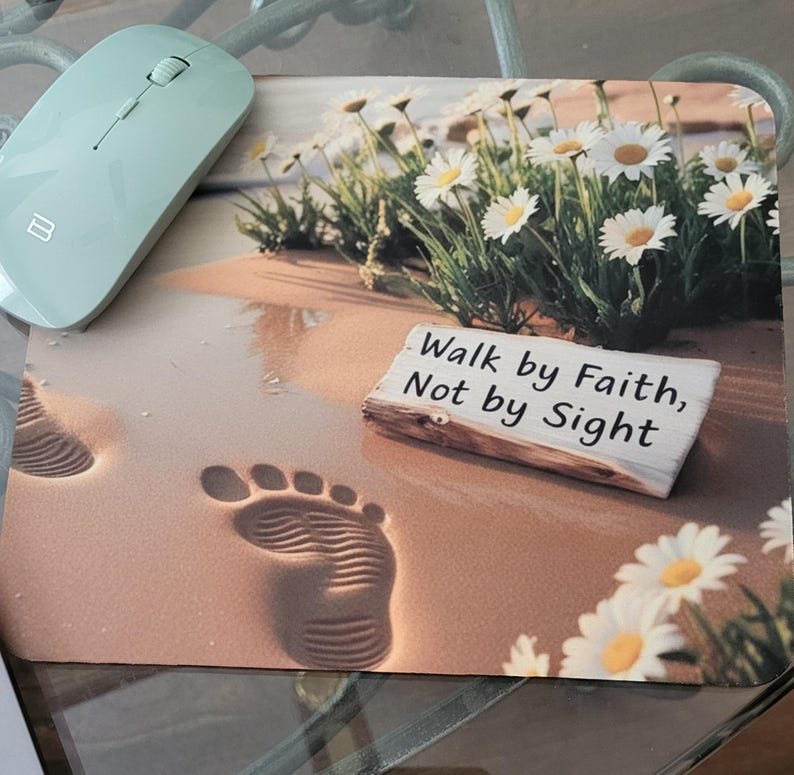 Walk by Faith Mouse Pad - Etsy