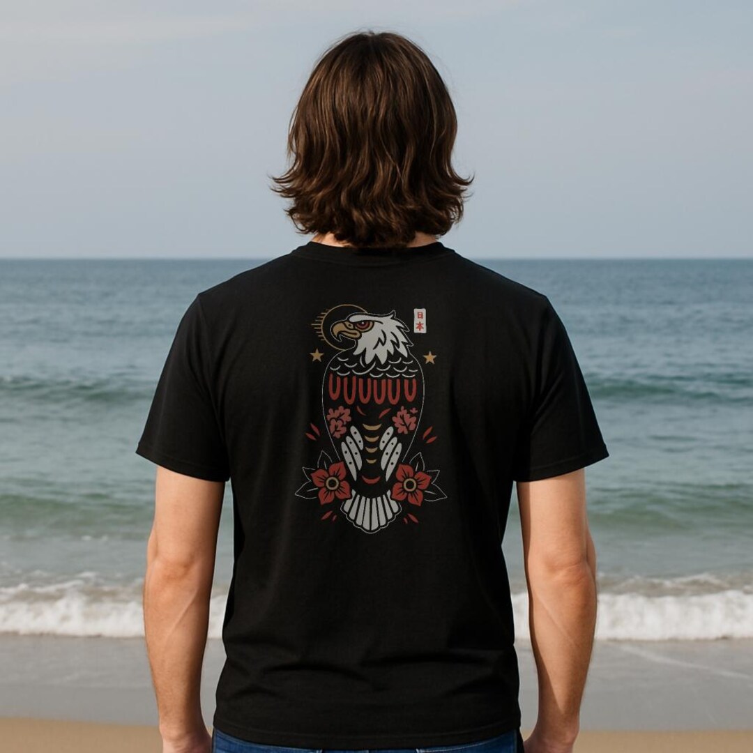 Eagle Spirit Adler Vintage Retro Tattoo Style Shirt Graphic Tee Unisex ...