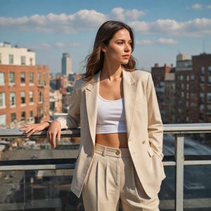 Custom Warm Beige Women Formal Suit | Personalized Tailored Fit ...