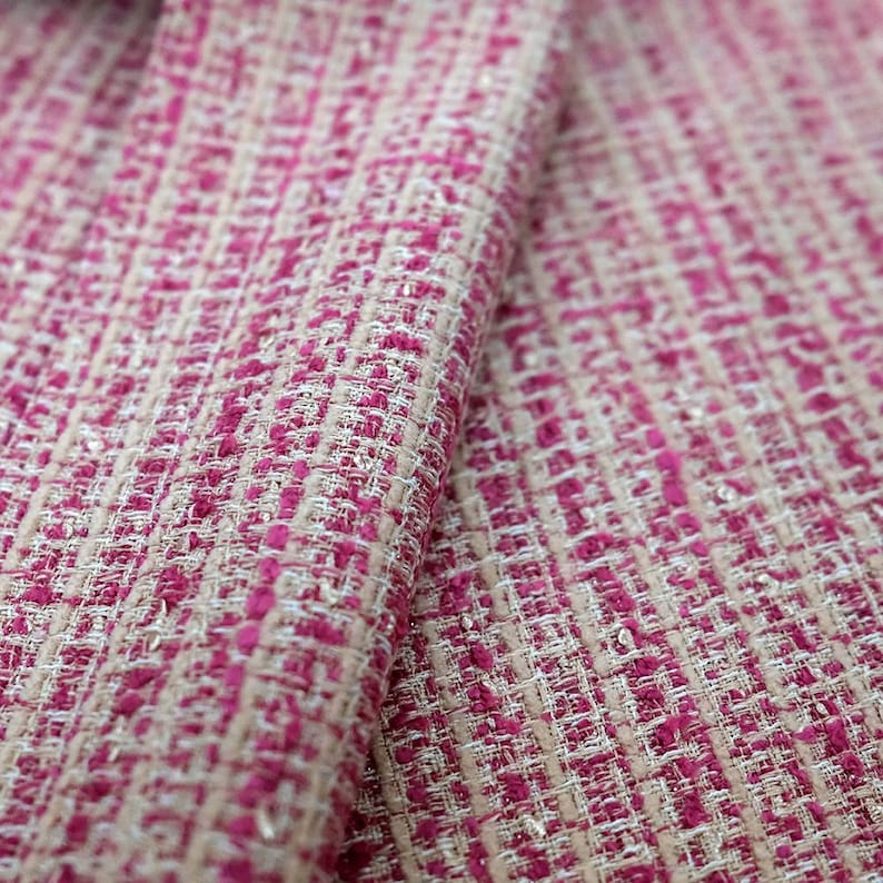 Golden Sakura Pink Tweed Fabric Sold by the Yard (SLP-004) - Etsy