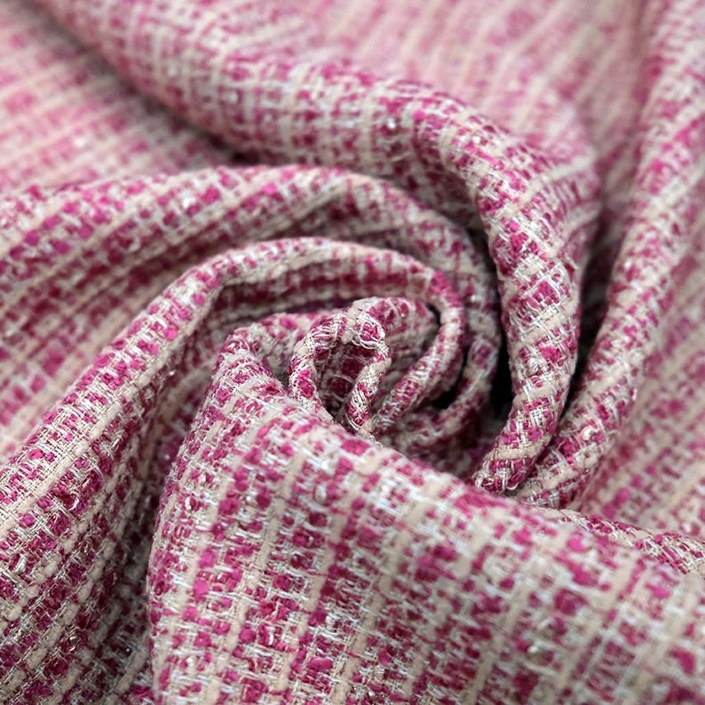 Golden Sakura Pink Tweed Fabric Sold by the Yard (SLP-004) - Etsy