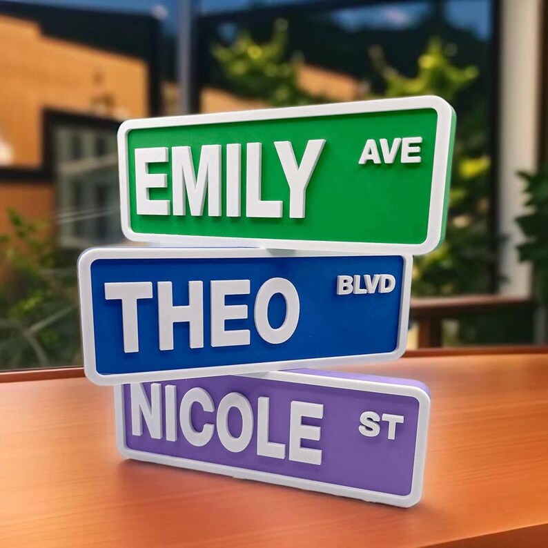 Personalized 3D Printed Custom Street Sign Nameplate - Etsy