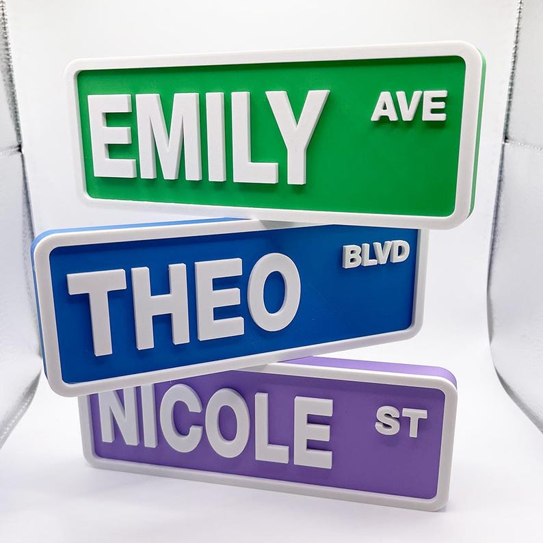 Personalized 3D Printed Custom Street Sign Nameplate - Etsy