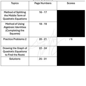 Algebra 1 "quadratic Equations" Study Guide - Digital Study Guide - 7th ...
