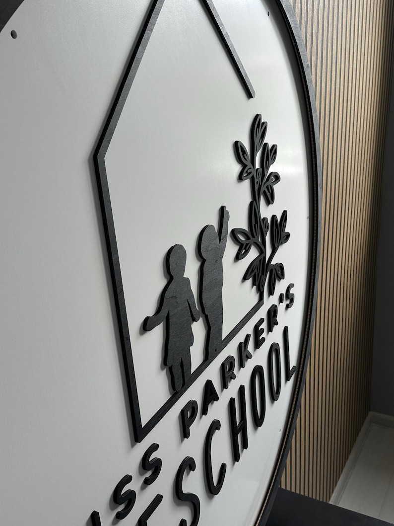 Custom Preschool Logo Sign, LED School Wall Logo, Personalized ...