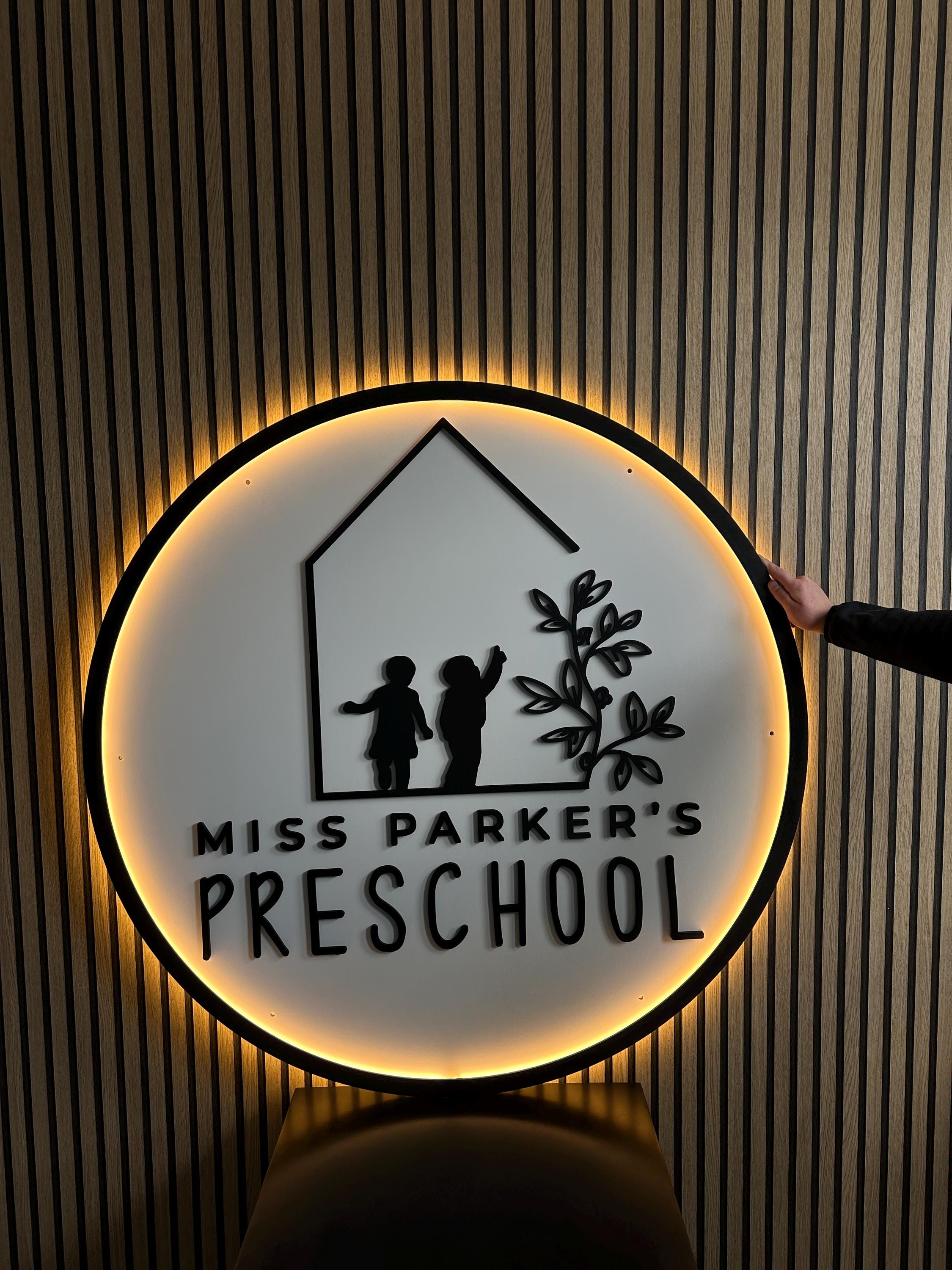 Custom Preschool Logo Sign, LED School Wall Logo, Personalized ...
