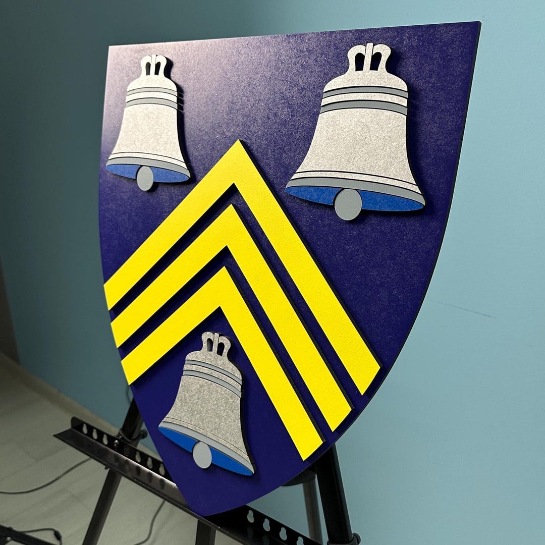 Custom Family Coat of Arms Wooden Shield, Heraldic Crest Wall Decor ...