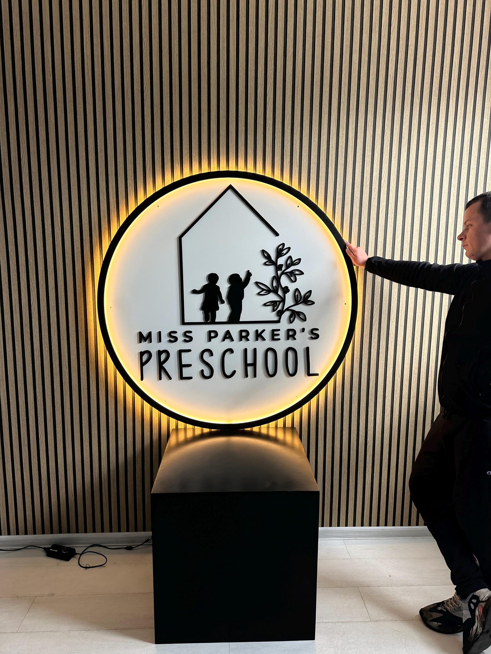 Custom Preschool Logo Sign, LED School Wall Logo, Personalized ...