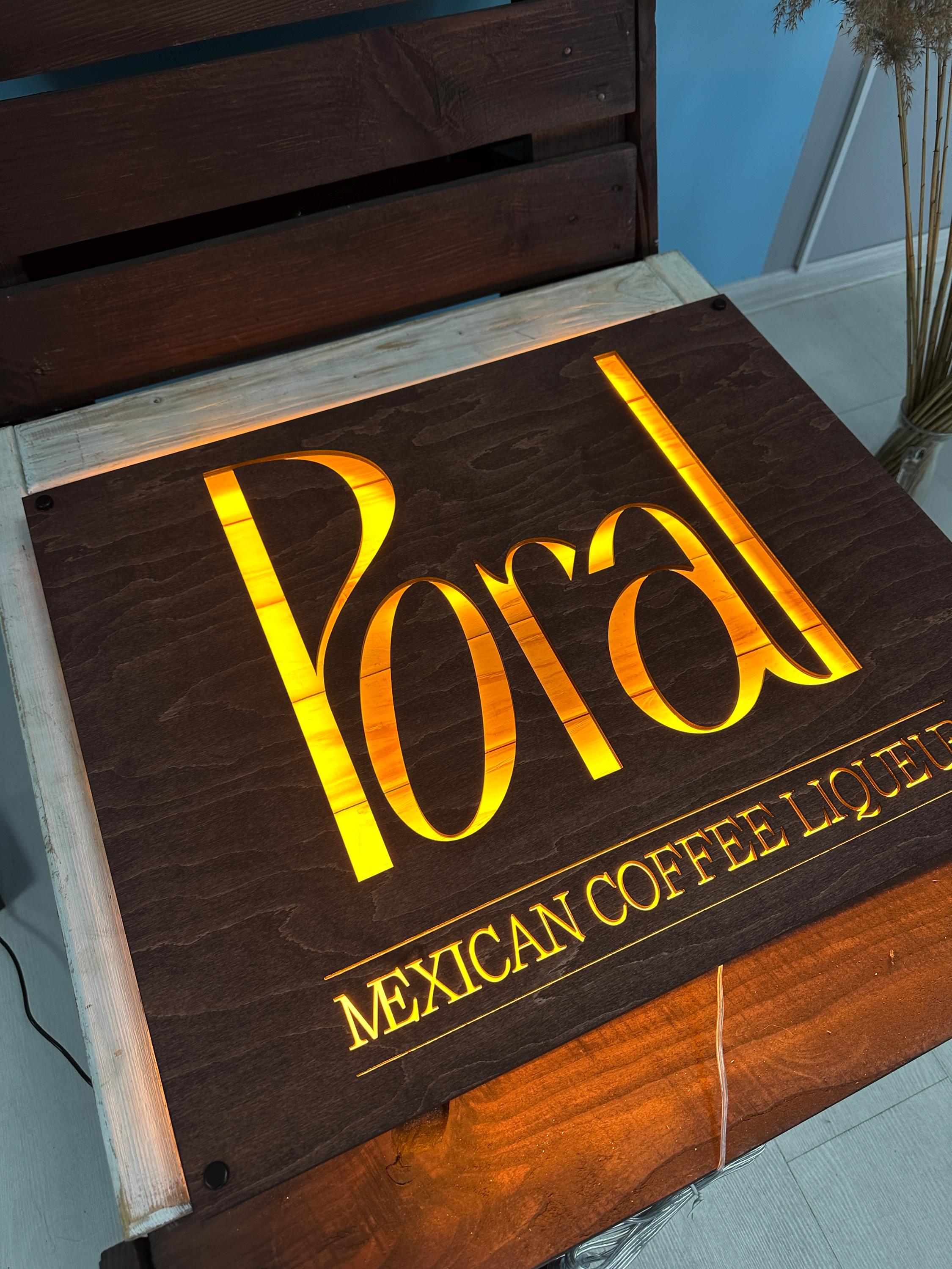 Custom LED Business Sign, 3D Wooden Logo, Personalized Layered MDF ...