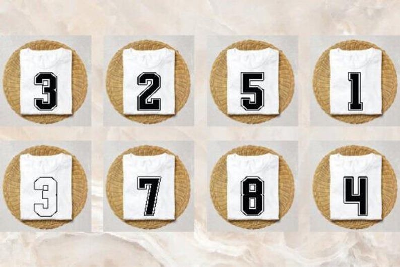 SPORT Numbers Svg, Jersey Number Svg, Varsity Numbers SVG, Jersey ...