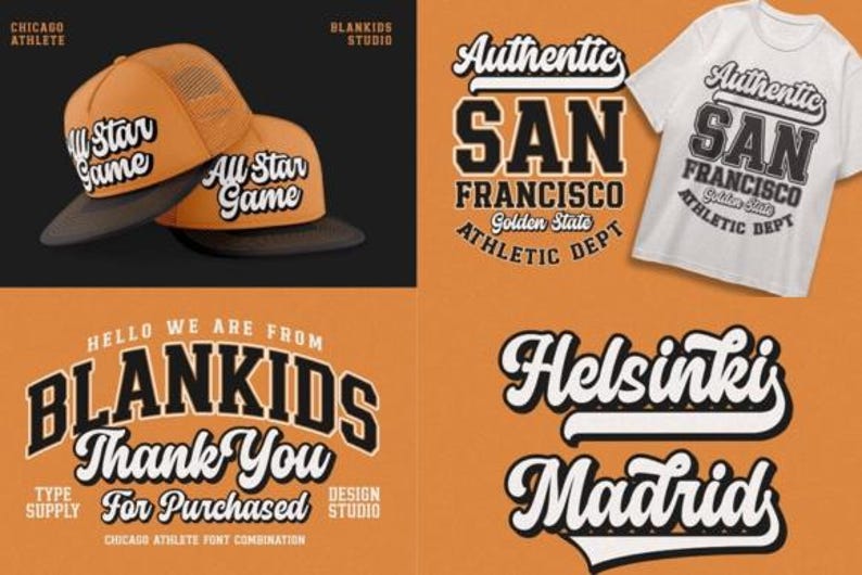 Sports Font Bundle, Font for Cricut, Sporty Fonts, Jersey Number Fonts ...