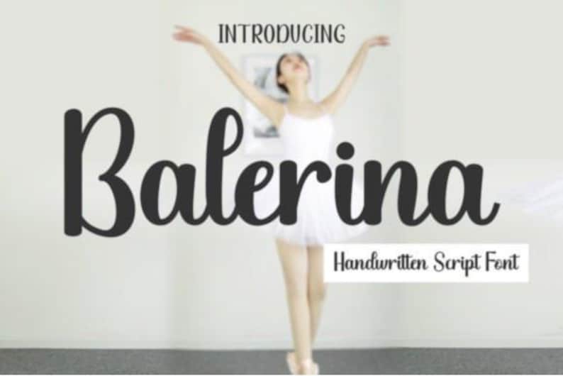 Ballerina Script ,BX Font Sizes, Font - Instant Download Files - Etsy