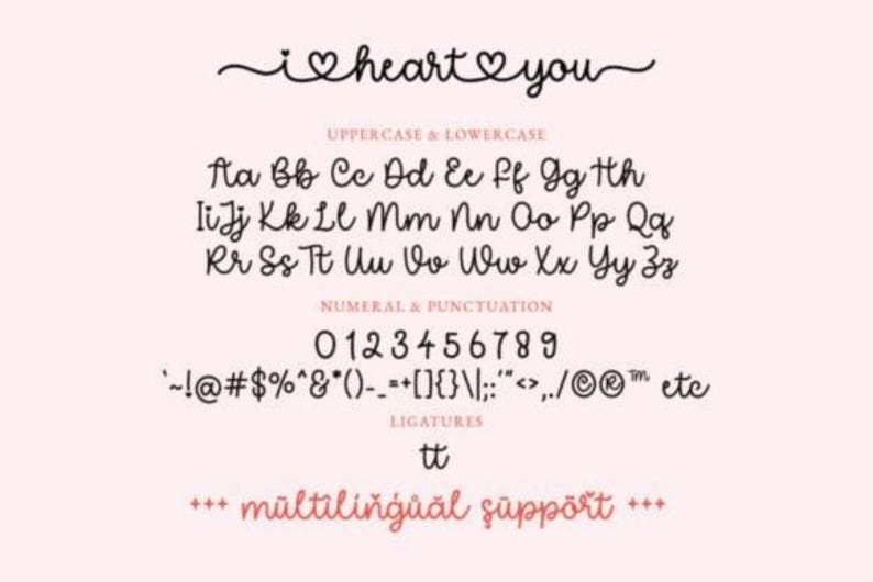 Connecting Heart Handwritten Font,font for Cricut,wedding Fonts,font ...