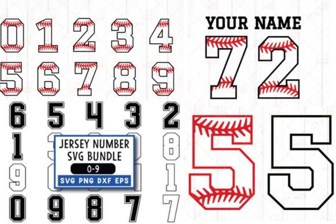 SPORT Numbers Svg, Jersey Number Svg, Varsity Numbers SVG, Jersey ...