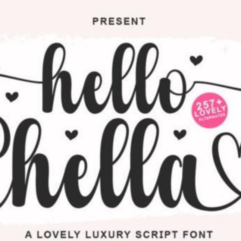 Heart Tail Script - Etsy