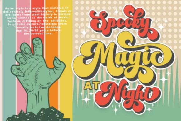 RETRO MAGIC FONT Svg, Magic Alphabet, Magic Letters and Numbers Svg for ...