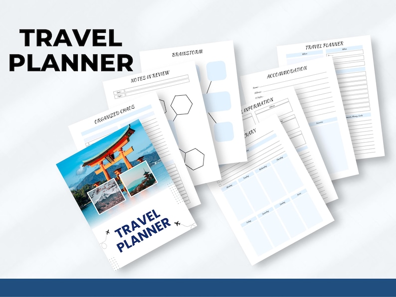 Printable Travel Planner | Trip Organizer | Vacation Itinerary Template ...
