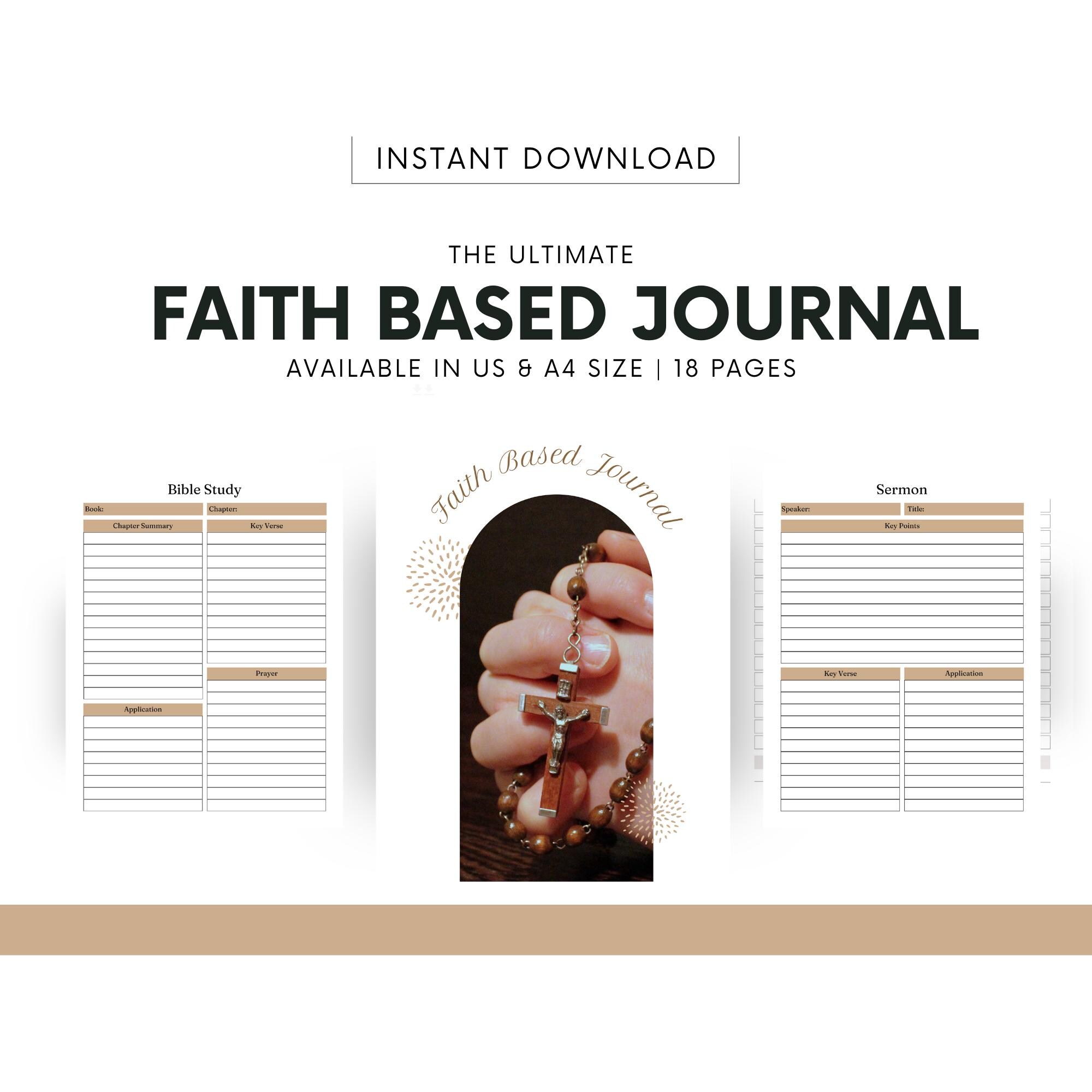 Faith-based Journal Printable | Bible Study Journal | Christian Planner ...