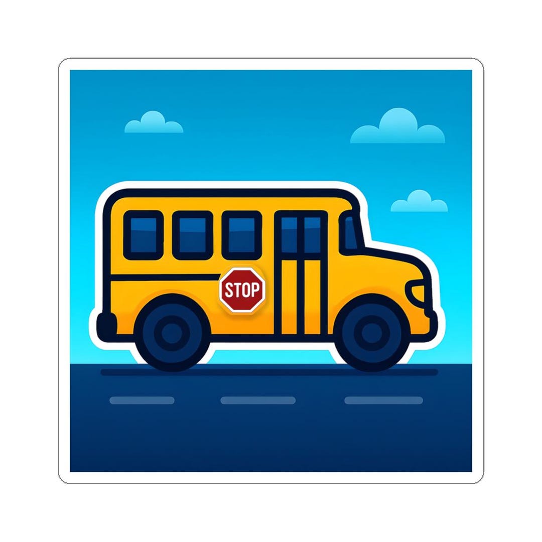 School Bus Stickers for Kids, Fun Bus Sticker, Classroom Decor ...