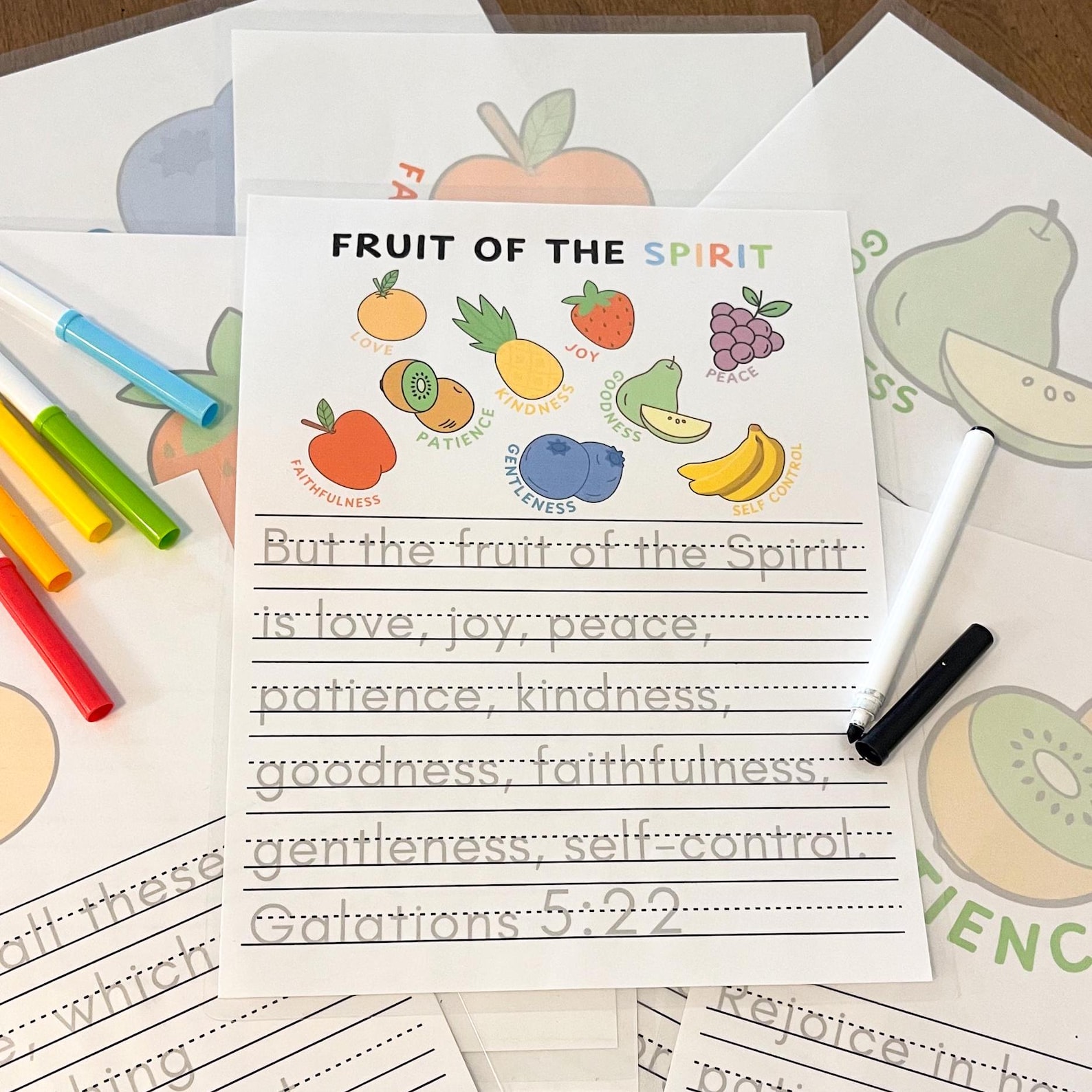 Fruit of the Spirit Printable Activity, Christian Homeschool, Preschool ...