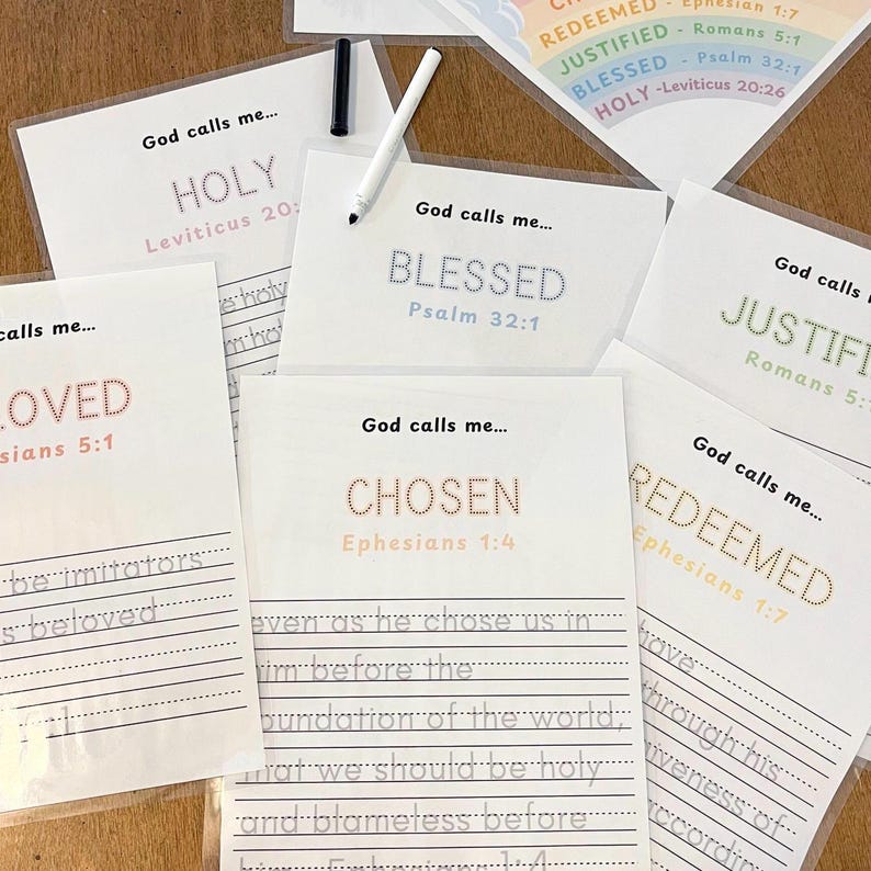 Child of God Printable Activity, Identity in Christ, God Calls Me ...