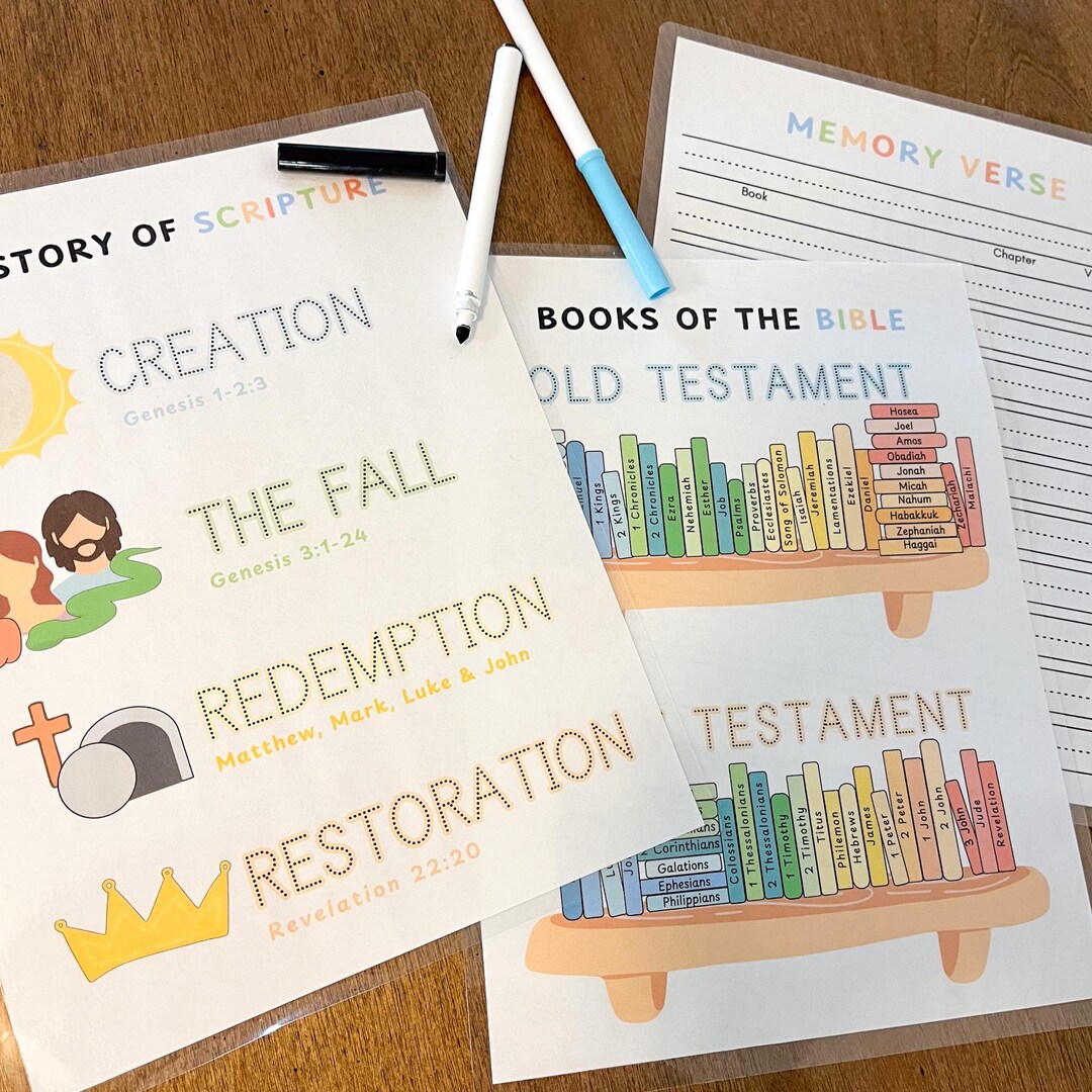 Bible Outline Printable Activity, Story of Scripture, Books of the ...