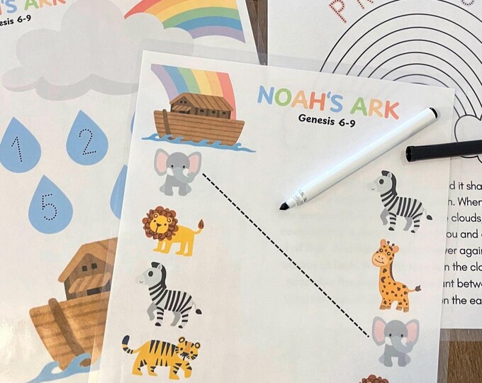 Noah's Ark Printable, Sunday School Craft, Bible Story Activity Kids ...