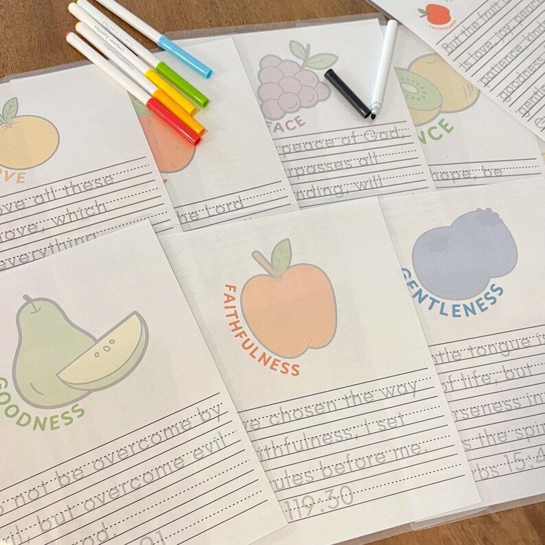 Fruit of the Spirit Printable Activity, Christian Homeschool, Preschool ...