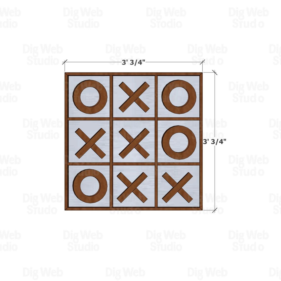 Tic Tac Toe Game Woodworking Plans PDF | DIY Game Boards | Wooden Games ...