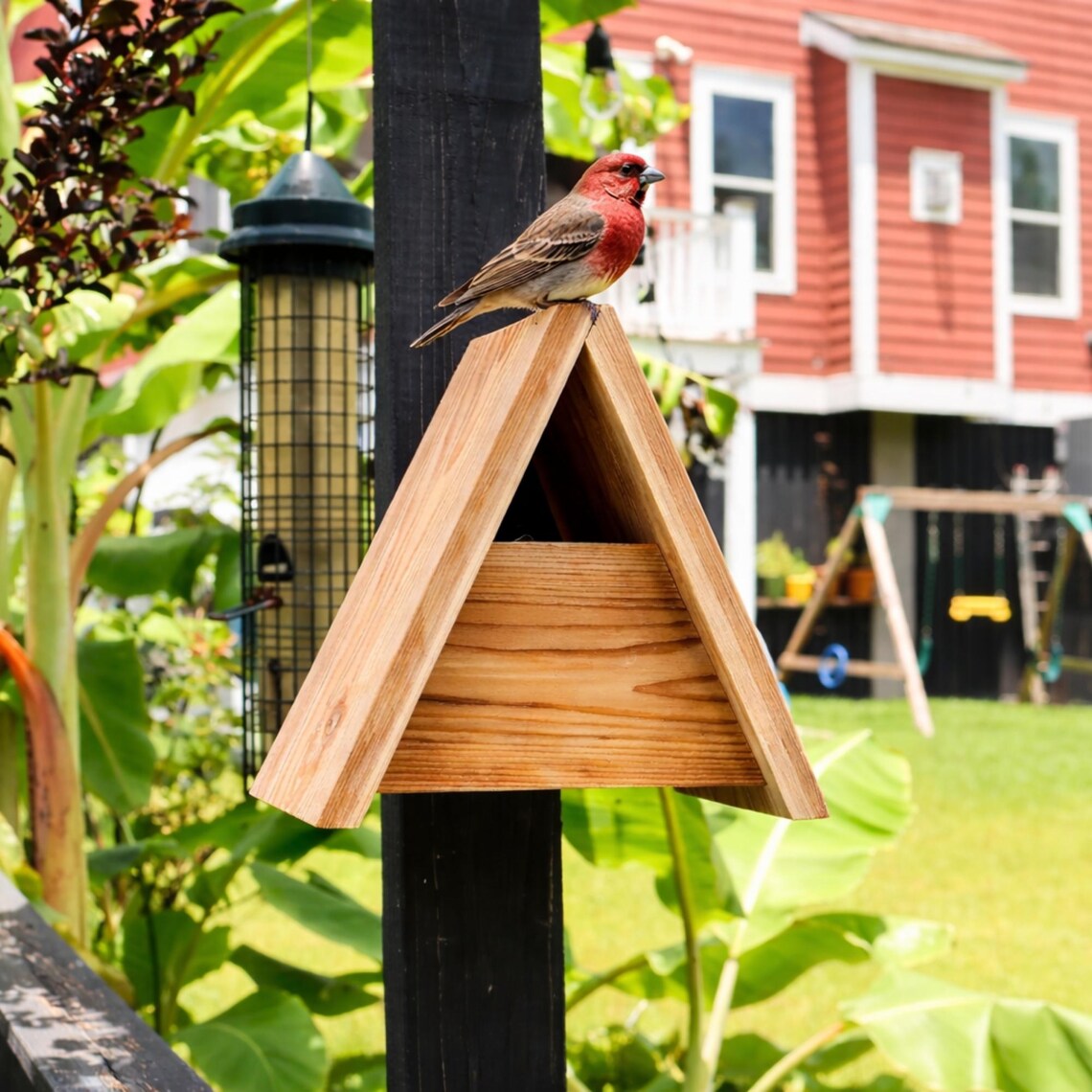 A-frame Bird House | Rustic Birdhouse Plans (woodworking Plans PDF ...