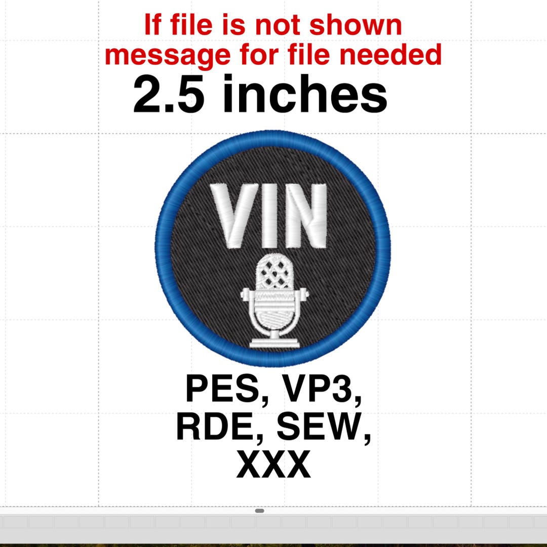 Vin Scully VIN With Mic Patch Embroidery File - Etsy