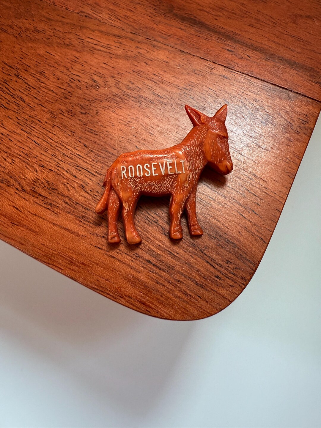 1940s Original FDR Roosevelt Plastic Donkey Campaign Pin - Democratic ...