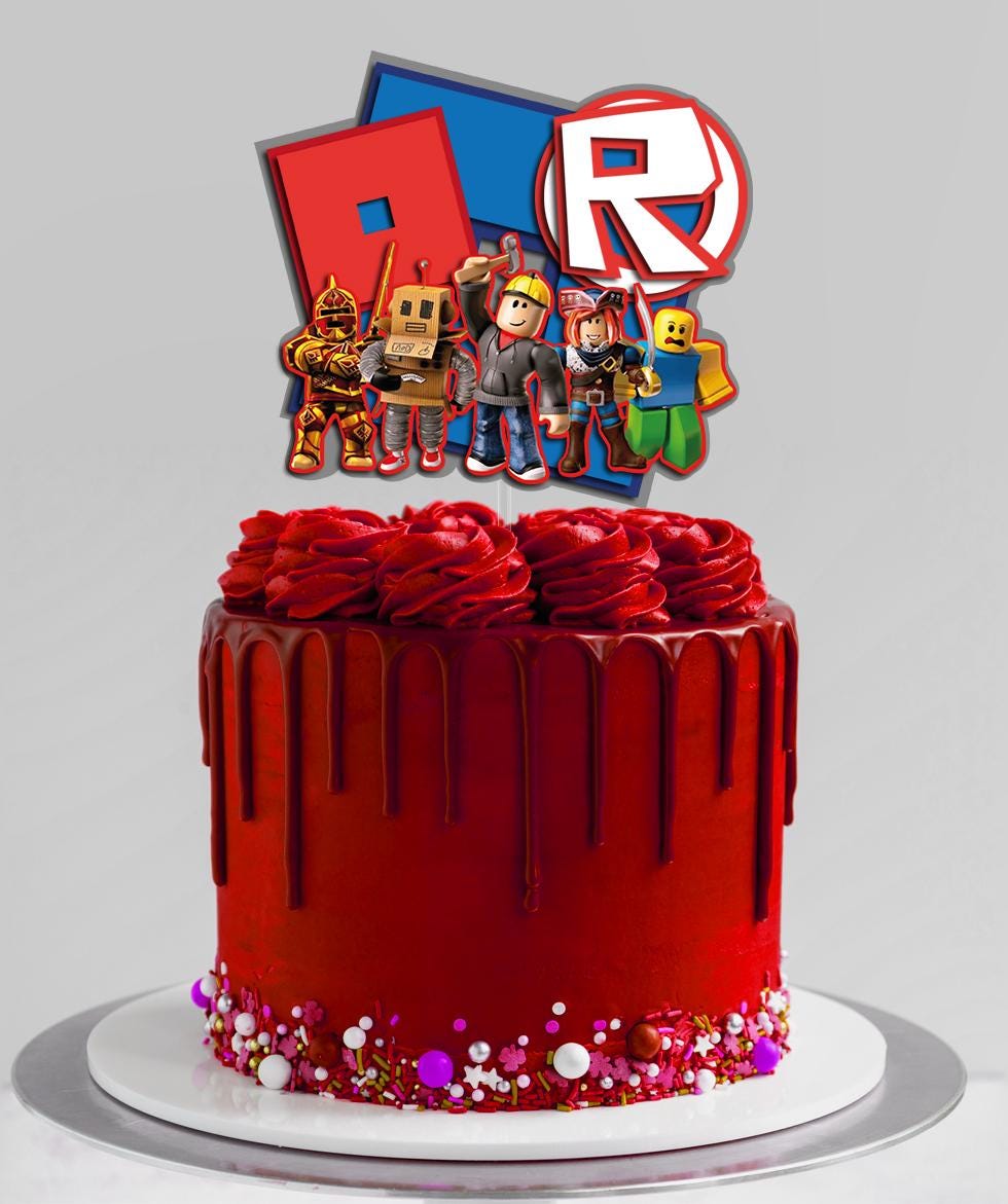 ROBLOX 3D Cake Topper - Etsy