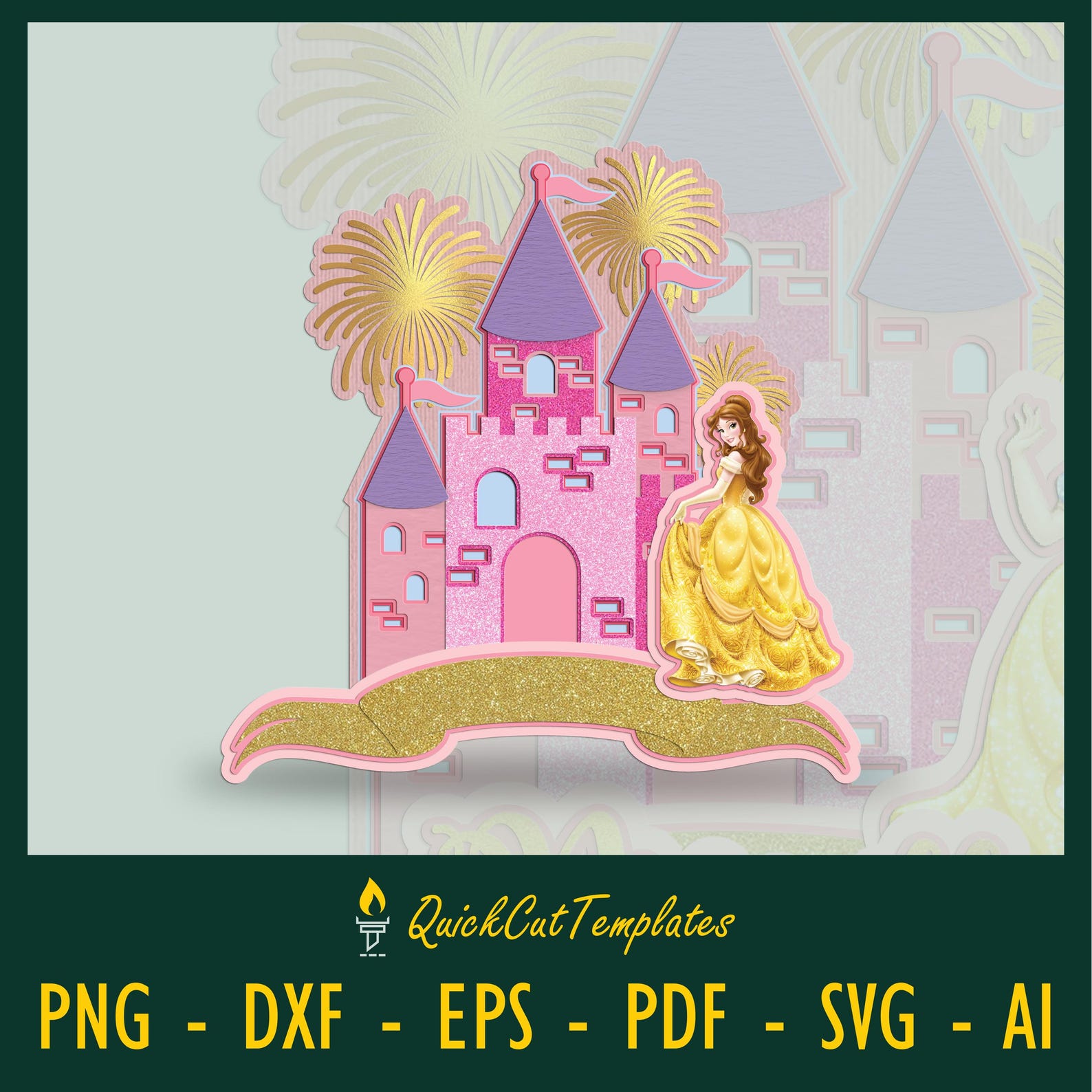 Disney Princess Castle 3d Cake Topper - Etsy
