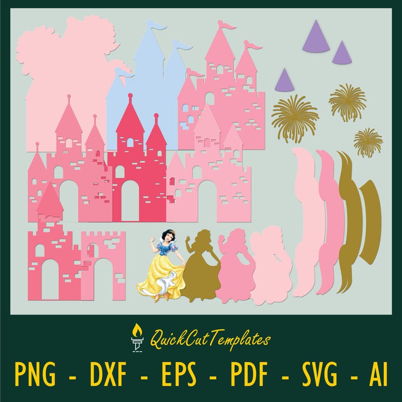Disney Princess Castle 3d Cake Topper - Etsy
