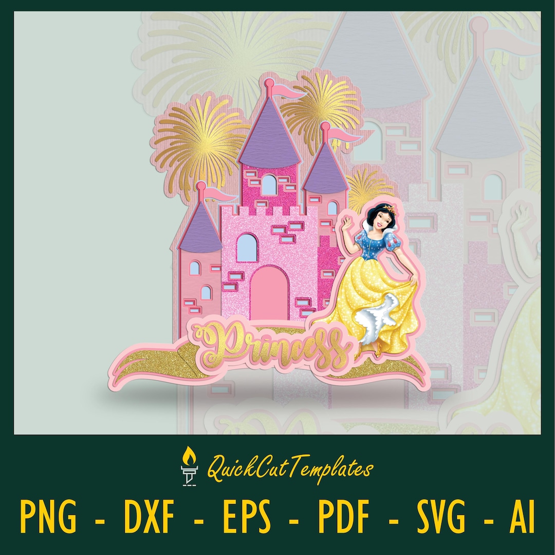 Disney Princess Castle 3d Cake Topper - Etsy