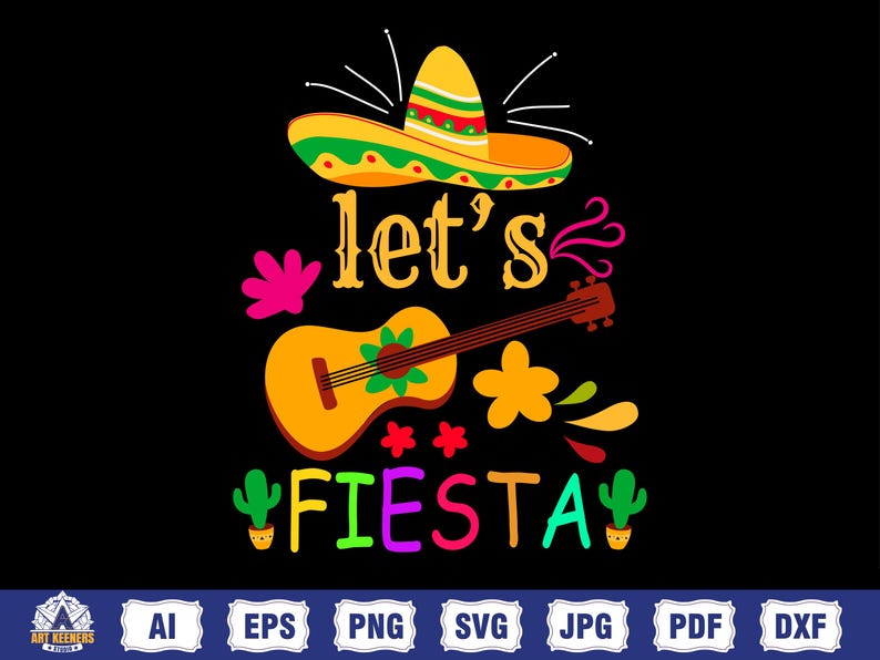 Cinco De Mayo Svg Png Bundle, Let's Fiesta Png Svg, Mexico Tequila Png ...