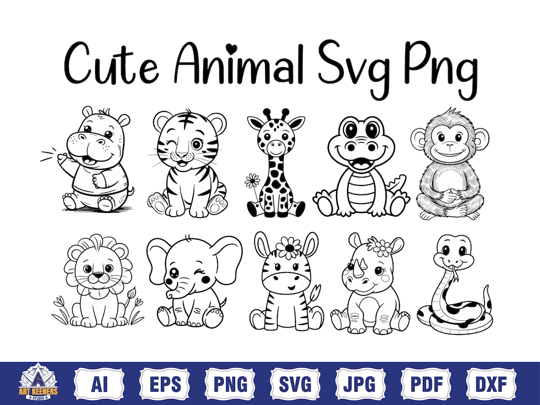 Safari Animals Svg Bundle Baby Animals Svg Zoo Animals Svg Animals Svg ...