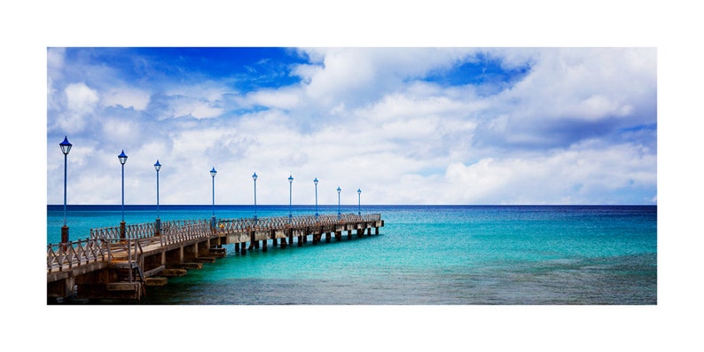 Large Scale Beach Panoramic Photography, Caribbean Island Boardwalk ...