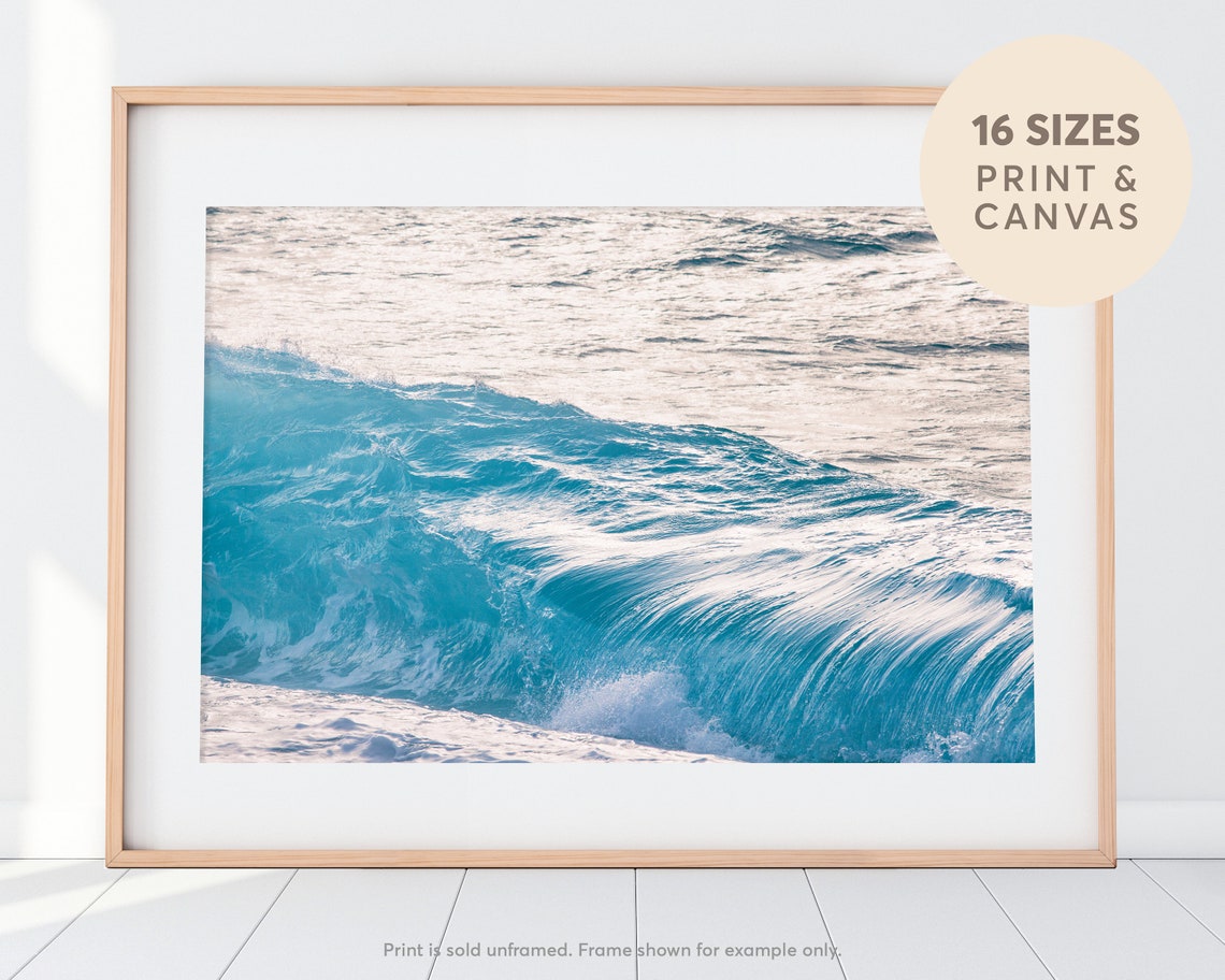 Wave Print Surf Photography Surf Print Beach Coastal Wall - Etsy