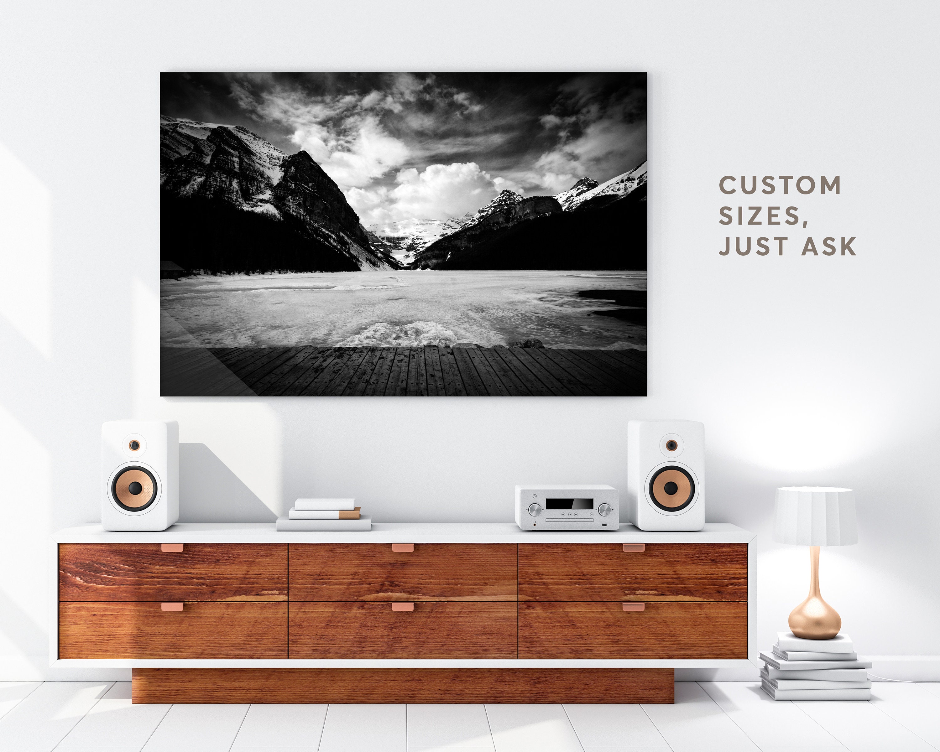 Black and White Nature Photography, Lake Louise Banff, Black and White ...