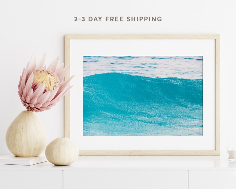 Wave Art Beach Photography Large Surf Poster Coastal Home - Etsy