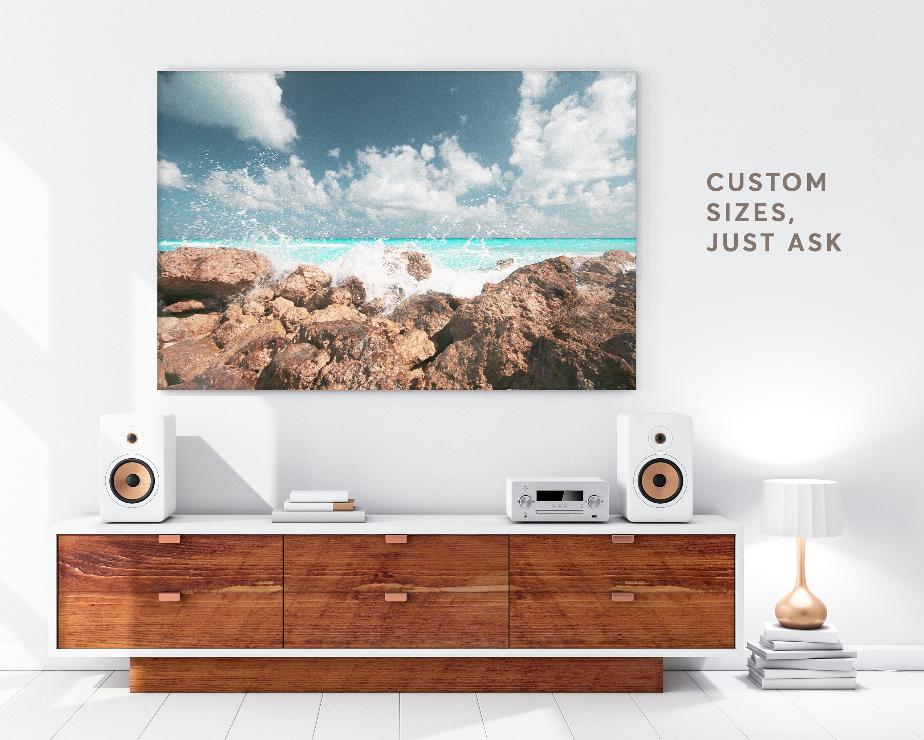 Crashing Waves Beach Photography Ocean Wall Art Surf - Etsy