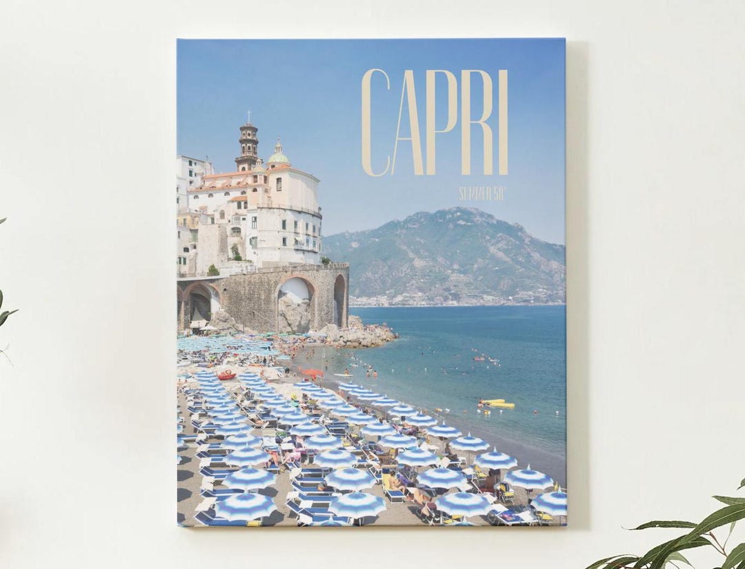 Retro Capri Travel Poster – Vintage Italy Wall Art, Summer 1958 Coastal ...